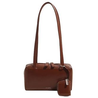 Generic Sac &agrave; bandouli&egrave;re polyvalent en cuir synth&eacute;tique pour femme, pour le travail, le shopping, les voyages, le quotidien, marron clair, 350.00x100.00x260.