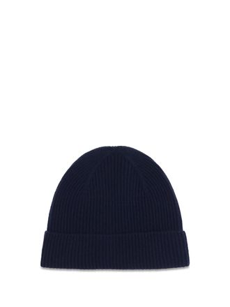 Kiton Mens Wool Beanie Hat Blu Ovis Aries E Hairbands