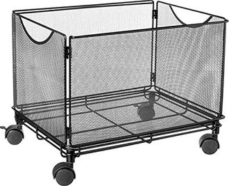 Safco Produkte 5211BL Onyx Mesh Rolldatei Legal Paper Organization Cube Low Profile Mobile Storage, Briefgr&ouml;&szlig;e, Schwarz