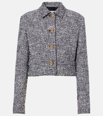 Versace Veste en laine m&eacute;lang&eacute;e