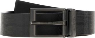 Burberry Ceinture r&eacute;versible en toile imprim&eacute;e &agrave; carreaux - Homme - Accessoires - Noir - Taille: 90 CM