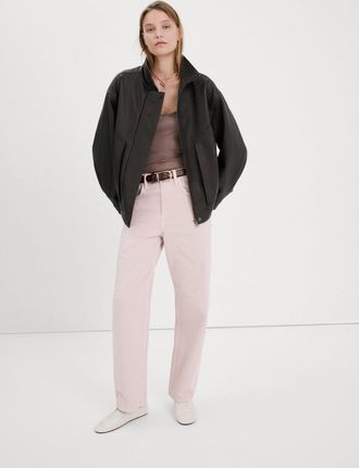 Mango Jean barrel taille haute rose - Femme - 32 - MANGO