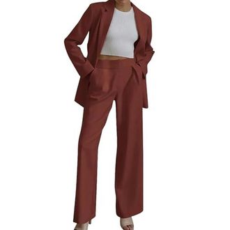 Generic Ensemble de v&ecirc;tements de d&eacute;tente pour femme - Chemise &agrave; manches longues - Veste et pantalon - Ensemble 2 pi&egrave;ces - Sweat &agrave; capuche et jogging - Gris, R