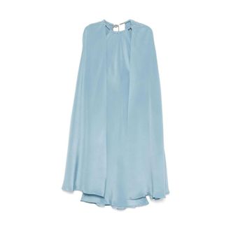 Max Mara Femme, Robes, Bleu, Taille: 46 FR Robe Cape Bleu Bleuet Cha&icirc;ne Serpent