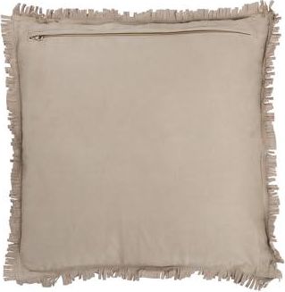 Jolipa Kissen, Kreuz, quadratisch, Leder, Beige