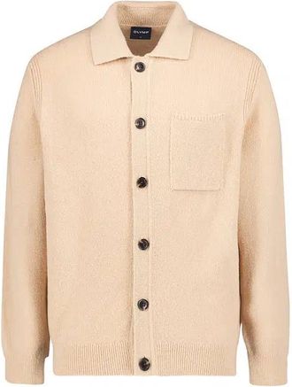 Olymp Herren Pullover beige Wolle unifarben