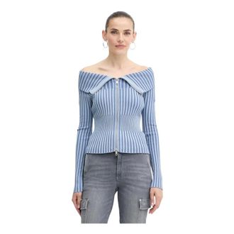 Guess Cardigan Kathryn - Femme - Pulls - Bleu - Taille: 36 FR