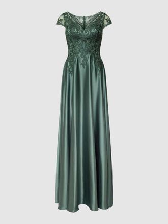 Luxuar Abendkleid mit Ziersteinbesatz