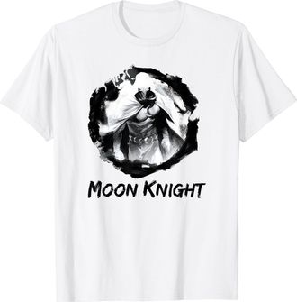 MARVEL Moon Knight Black And White Comic Portrait T-Shirt
