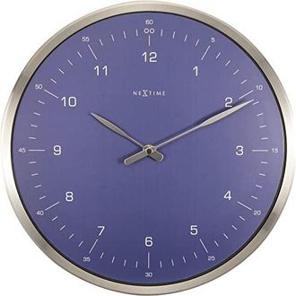 NeXtime Nextime Wanduhr - Ø 33 cm - Metall - Blau - 60 Minutes