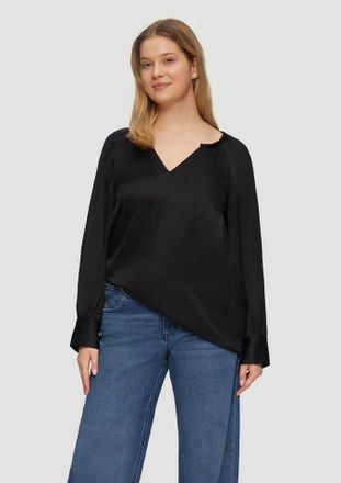 s.Oliver Langarmbluse Bluse Satinbluse im Relaxed Fit