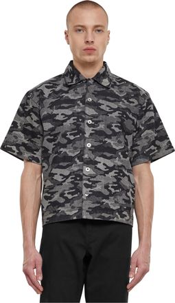 Urban Classics Herren Hemd Laser Camo Printed Boxy Shirt, l&auml;ssiges Shirt f&uuml;r M&auml;nner im Camo-Muster, Oversized Fit
