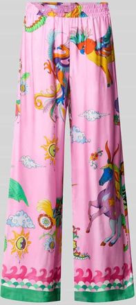 Milano Stoffhose aus Viskose im Allover-Look