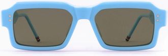 Thom Browne Femme, Accessoires, Bleu, Taille: ONE Size Lunettes de soleil rectangulaires en ac&eacute;tate