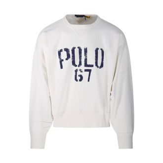 Ralph Lauren Homme, Sweatshirts et sweats &agrave; capuche, Beige, Taille: M Nevis Round Neck SweaT-shirt