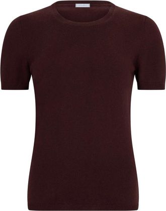 Malo Femme, Pulls, Rouge, Taille: 42 FR Pull en Cachemire &agrave; Manches Courtes
