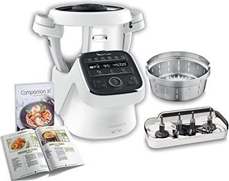 Moulinex COMPANION XL Robot Cuiseur Multifonction Bol 4.5L 12 programmes auto Soupes Gaspacho Robot de Cuisine Batteur M&eacute;langeur Hachoir P&eacute;trin Cuisson Vapeur 