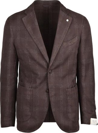L.B.M. 1911 L.b.m. 1911, Homme, Vestes, Brun, Taille: 2XL Giacca Stondata