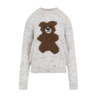 Moschino Bear Sweater - - Knitwear - Damen - Wei&szlig; - M