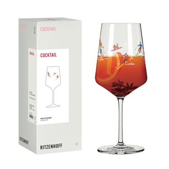 Ritzenhoff 8211008 Cocktailglas 500 ml, Serie Weihnachten - mit modernem Winterdesign und klaren Strukturen - Made in Germany