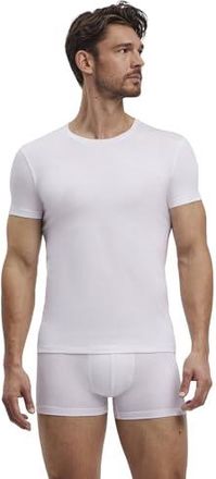 Falke Daily Comfort Multipack Round Neck M S/s Ts coton respirant 2 pièces, Sous-vêtement Homme, Blanc White 2000, L