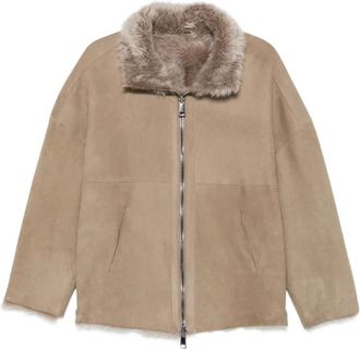Giorgio Brato Femme, Vestes, Brun, Taille: 38 FR Veste en cuir