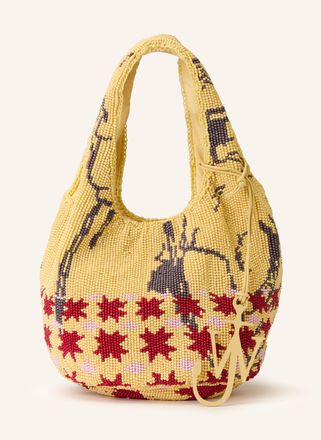 J.W.Anderson Jw Anderson Handtasche Beaded Shopper Mini Mit Schmuckperlen gelb