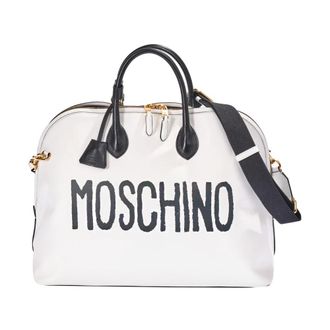 Moschino Besser Bianco Multi Leder Tasche - - Bags - Damen - Wei&szlig; - ONE SIZE