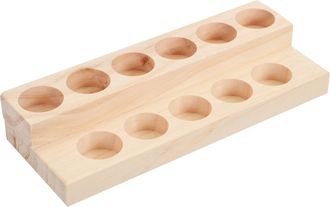 BESPORTBLE 2 St&ouml;ckiges Holzregal f&uuml;r &Auml;therische &Ouml;le Flaschenhalter Kompakt und Langlebig Organizer Zur Aufbewahrung und Pr&auml;sentation Von Kosmetikflaschen