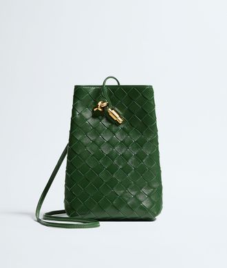 Bottega Veneta &Eacute;tui pour t&eacute;l&eacute;phone Andiamo - Vert - Femme - Unisex