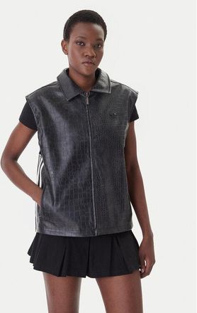 adidas Weste Pleather KE5033 Schwarz Oversize