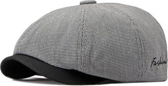 Generic B&eacute;rets Printemps &Eacute;t&eacute; Casquettes for Hommes Femmes Artiste Peintre B&eacute;ret Octogonal Chapeau Casquette Plate Pour lautomne et lhiver(Light Grey)
