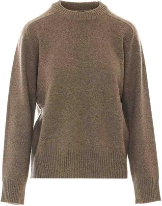 Loulou Studio Rundhalspullover - Beige