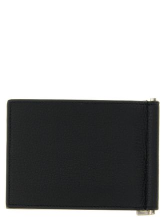 Saint Laurent Mens Black Calfskin Money Clip Accessory