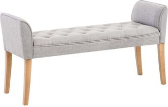 Clp Courange de chaise longue relaxation du salon &eacute;l&eacute;gant en tissu et bois diverses couleurs Couleur : Gris clair