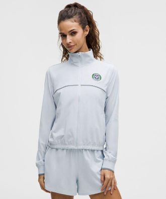 lululemon Court Rival Tennis-Trainingsjacke f&uuml;r Frauen - Gr&ouml;&szlig;e 15 cm in Starch Blue/Solar Grey