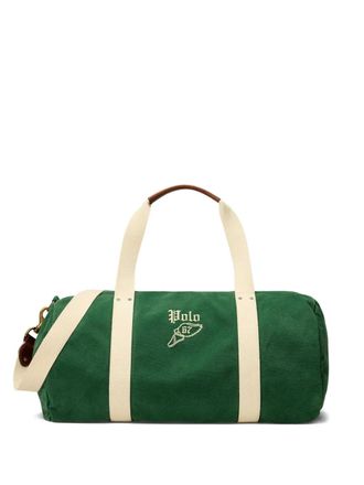 Polo Ralph Lauren Reisetasche aus besticktem Canvas - Gr&uuml;n