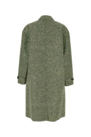 Gucci Mens Printed Poplin Coat Greenwhitemc Exterior: Polyester Cappotti
