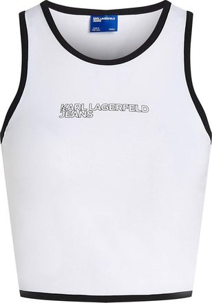 Karl Lagerfeld Karl Lagerfeld Jeans Outline Logo Top, Women, White, Top