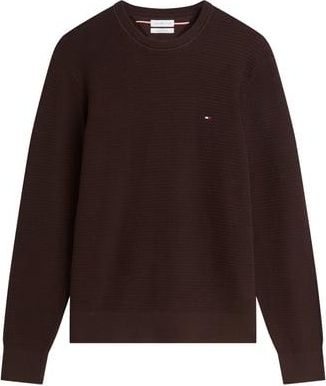 Tommy Hilfiger Pull droit col rond en coton et cachemire