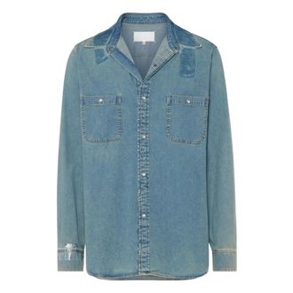 Maison Margiela Taped Denim Shirt - - Shirts - Herren - Blau - M