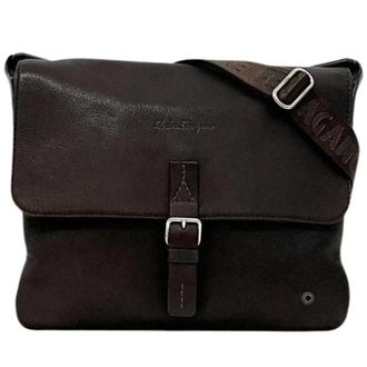 Ferragamo Pre-owned Cuir sacs-ports-paule - Homme - Pre-owned - Brun - Taille: ONE Size