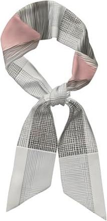 Generic &Eacute;charpe vintage en forme de lapin pour femme - &Eacute;charpe tour de cou pour sacs &agrave; main - Motif &agrave; carreaux de buffle - En satin de soie - Pour le sport, l