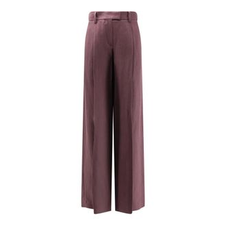 Brunello Cucinelli Femme, Pantalons, Violet, Taille: 38 FR Pantalon large