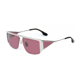 Victoria Beckham Femme, Accessoires, Gris, Taille: ONE Size Lunettes de soleil rectangulaires &agrave; monture en m&eacute;tal