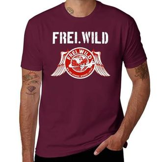 Generic Frei.Wild WDSWL Retro T-shirt pour homme, Style bordeaux, 4XL