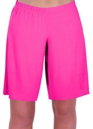 Eye Catch Eyecatch - Étoile Dames Jersey Détendu Confort Elasticized Flexi Étendue Aux Femmes Shorts Plus Tailles (48/50, Rose Néon)