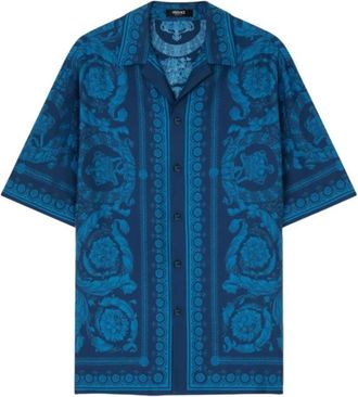 Versace Homme, Chemises, Bleu, Taille: 2XL Versace Chemises