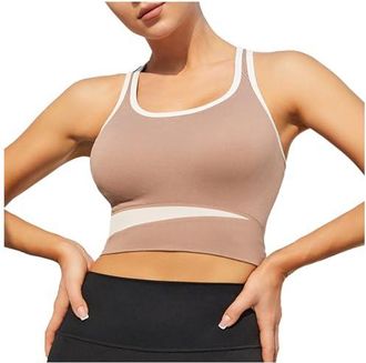 Generic Soutien-gorge de sport 2026 pour femme - Absorption des couleurs - Pour course &agrave; pied, fitness, yoga, caf&eacute;, L