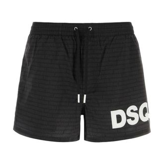 Dsquared2 Badeshorts mit Logo-Print - - Swimwear - Herren - Schwarzk - S
